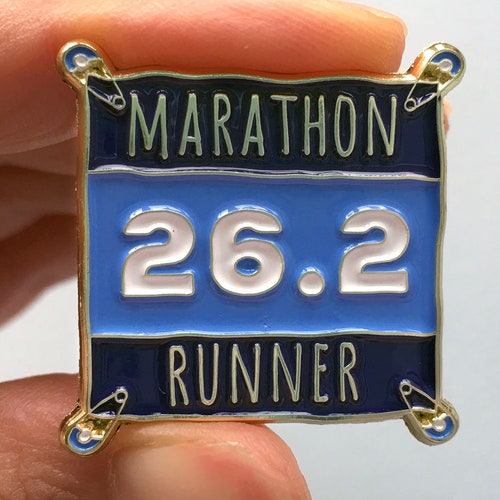 Marathon Runner Enamel Pin Badge Marathon Gift Gift for | Etsy UK
