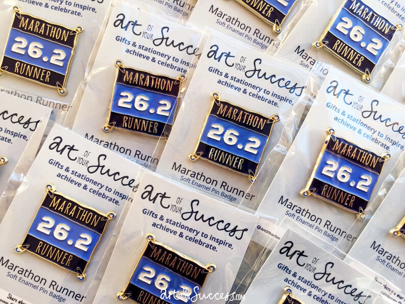 Marathon Runner Enamel Pin Badge Marathon Gift Gift for - Etsy UK