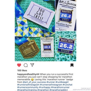 Marathon Runner Enamel Pin Badge, Marathon Gift, Gift for Runner ...