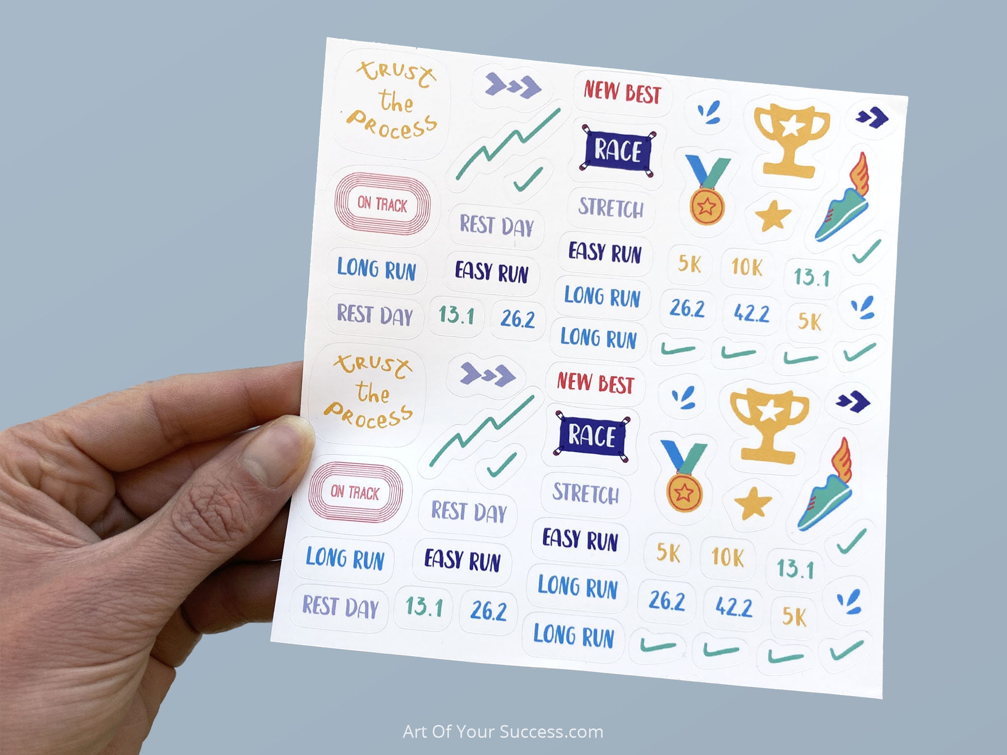 Running Race Stickers