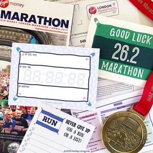 Running Gift, Time Goal Postcards, Race Time Goal Postcards A6 / 4 X 5. ...