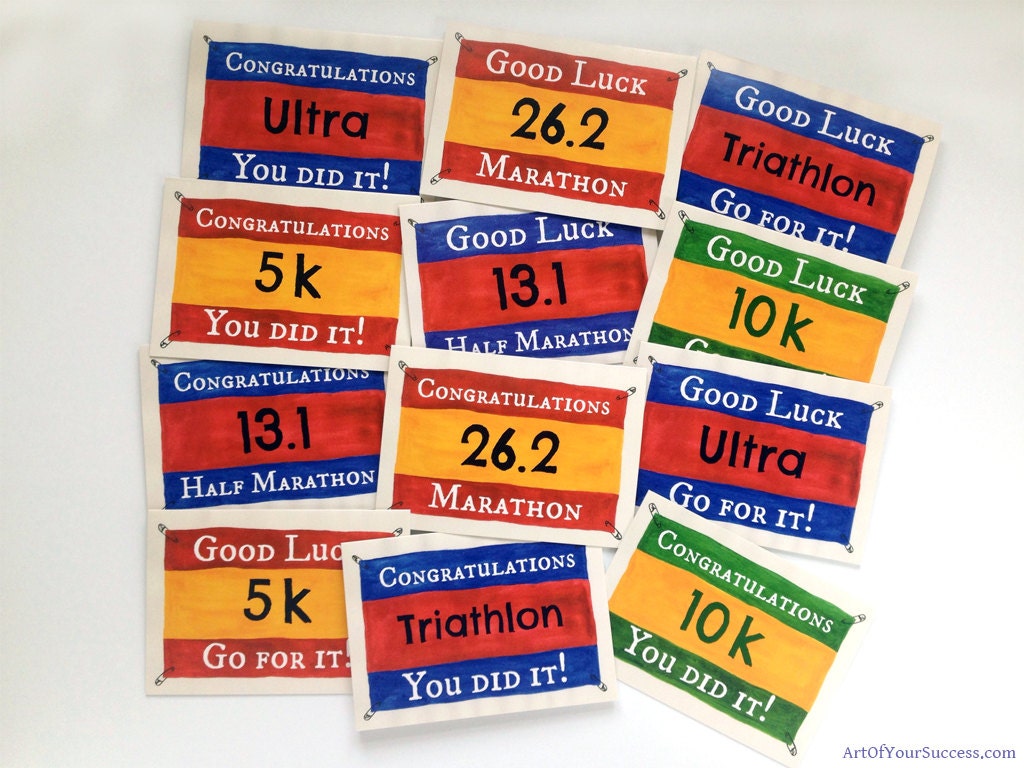 Marathon Good Luck Card Good Luck Marathon Card Card for | Etsy