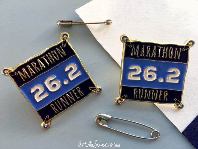 Marathon Runner Enamel Pin Badge, Marathon Gift, Gift for Runner ...