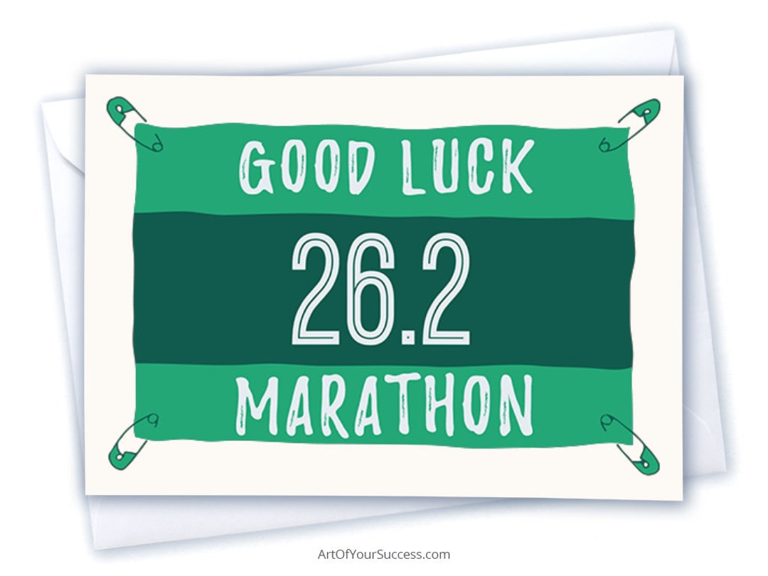 Marathon Good Luck Card - Etsy