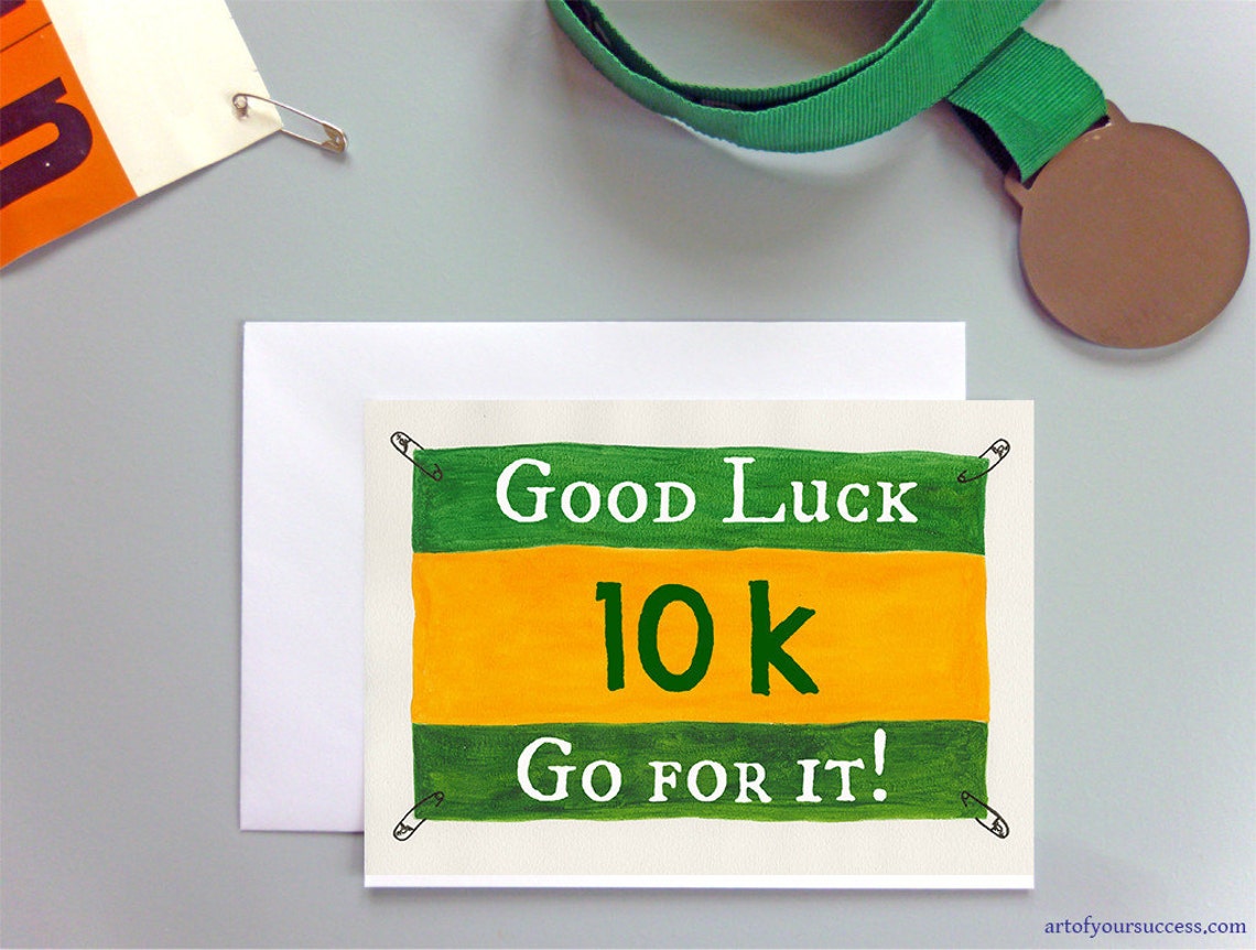 Good Luck 10k 10k Race Running Card Card for Runner Runner - Etsy