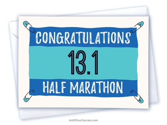 Half Marathon Card 13.1 Mile Congratulations Half Marathon | Etsy