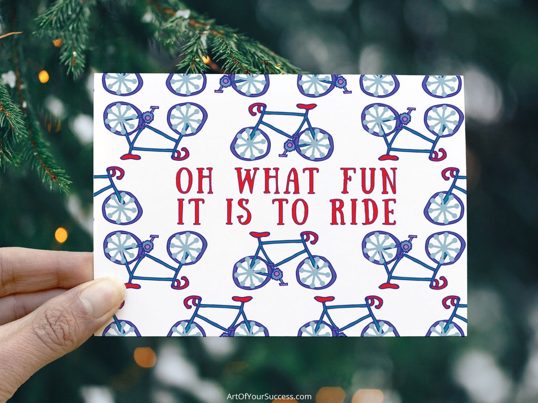 Bike Christmas Cards, Pack of 6 Cards - Etsy UK