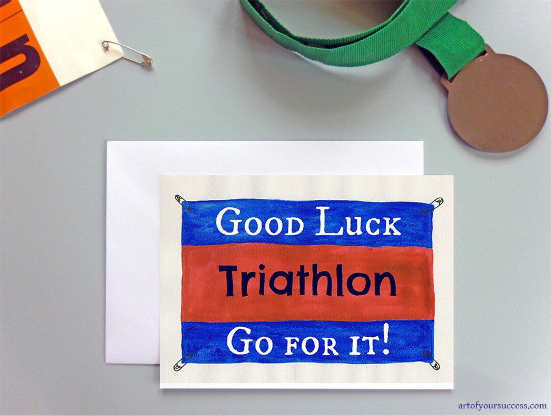 Good Luck Triathlon Card, Good Luck Tri, Card for Triathlete, Ironman ...