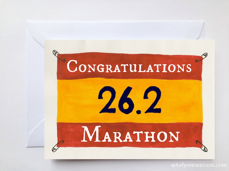 Congratulations Marathon Card 26.2 Marathon Card - Etsy