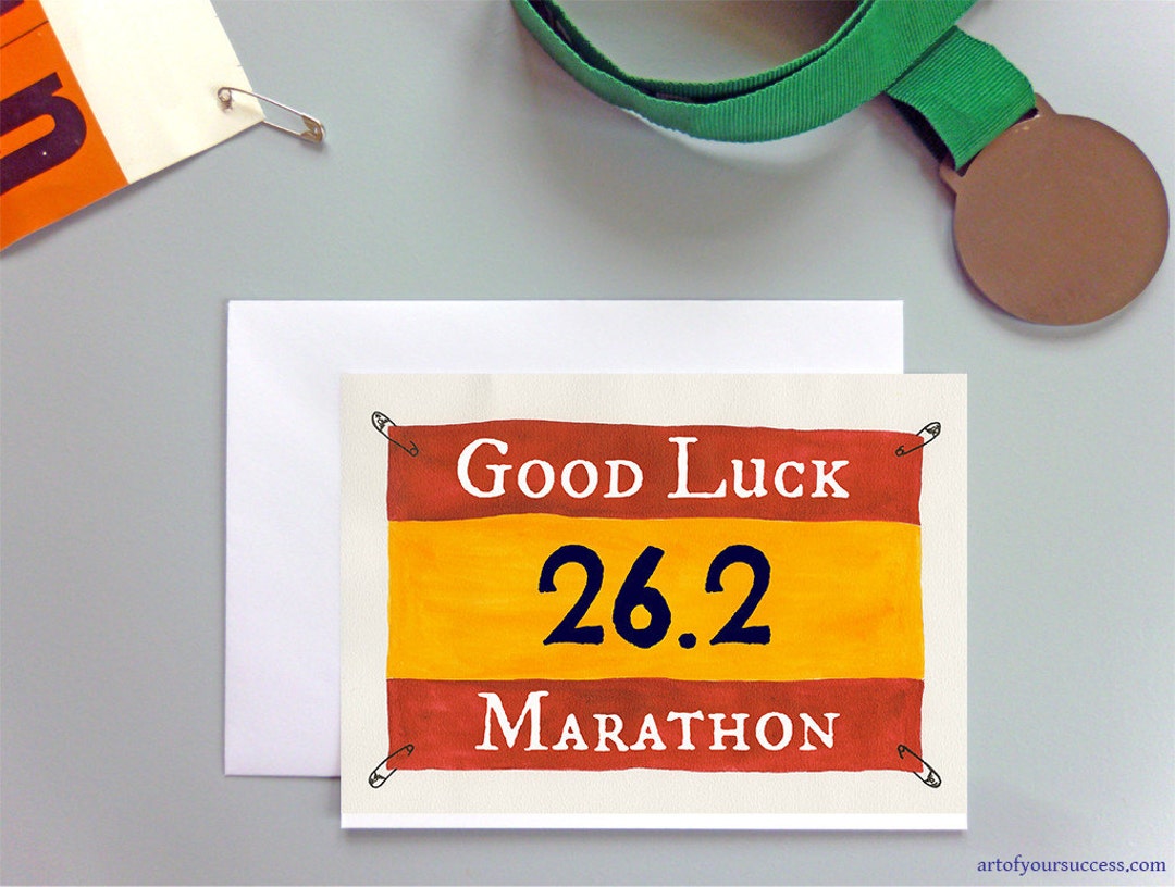 Marathon Good Luck Card, Good Luck Marathon Card, Card for 26point2 ...