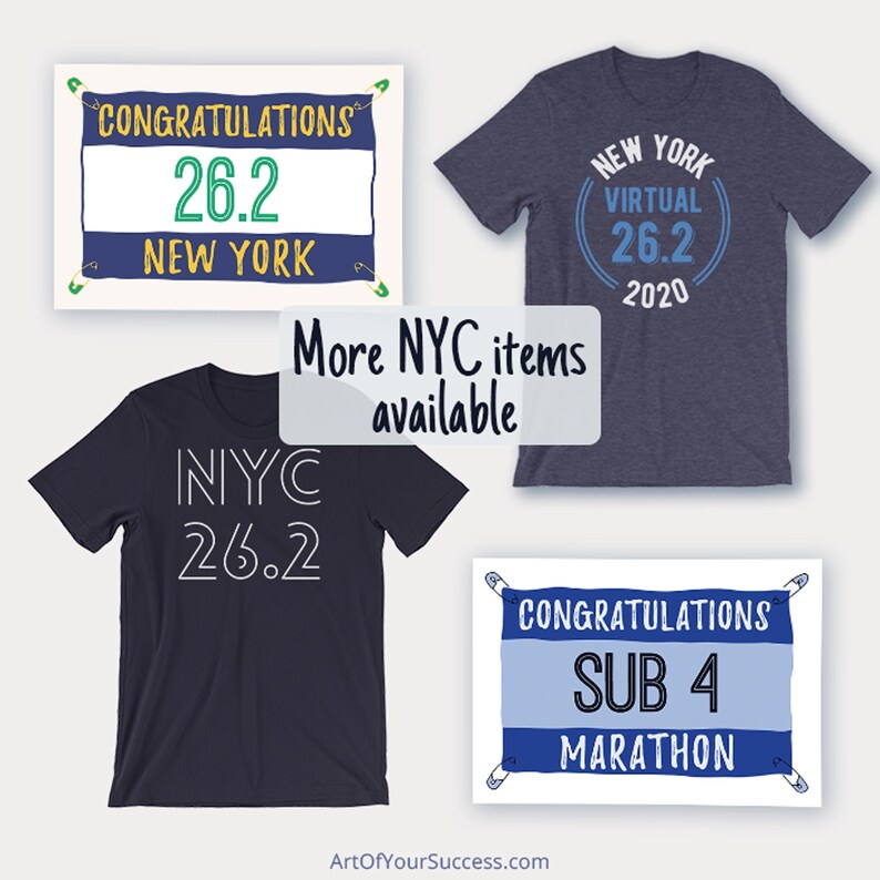 New York Marathon Good Luck Card Good Luck New York Marathon Etsy