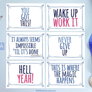 Inspirational Quote Postcards, Set of Six Postcards, Motivational Quote ...