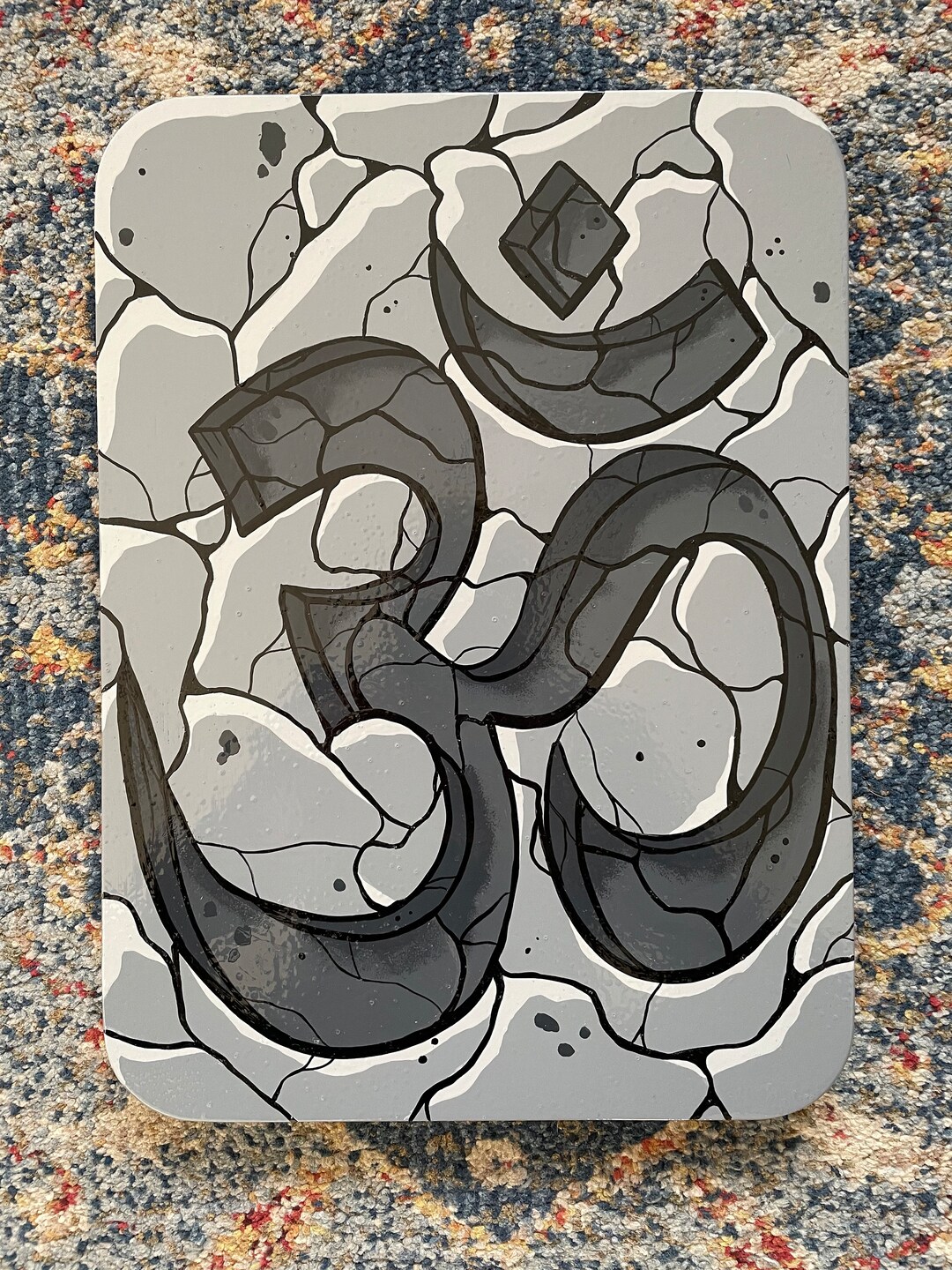 Ohm Hand Painted Wall Hanging - Etsy