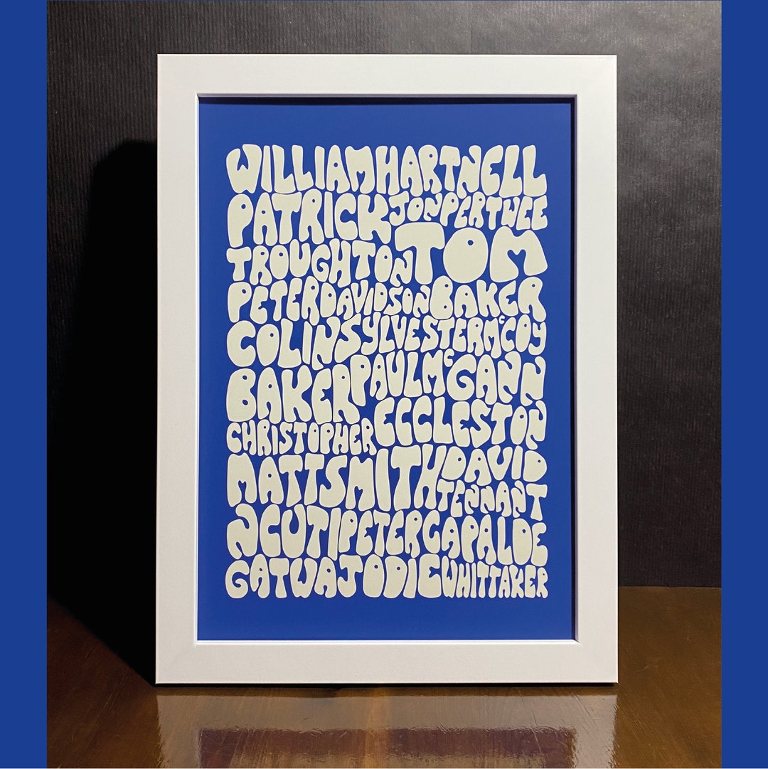 Doctor Who Typography. List of All the Main Doctor Actors. 70's Style ...