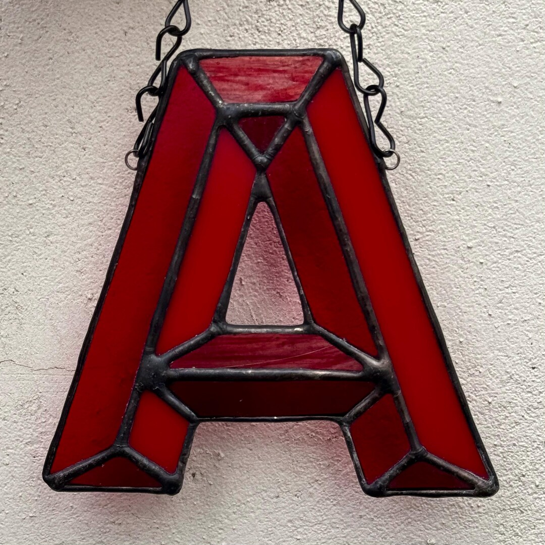 Letter Stained Glass Hanging Decoration. - Etsy