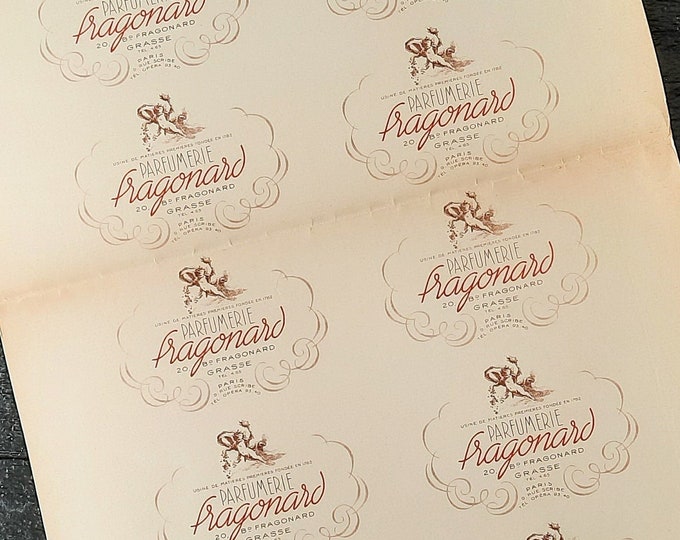 Fragonard Paris Pretty Lithograph Test From a French Printing Workshop ...