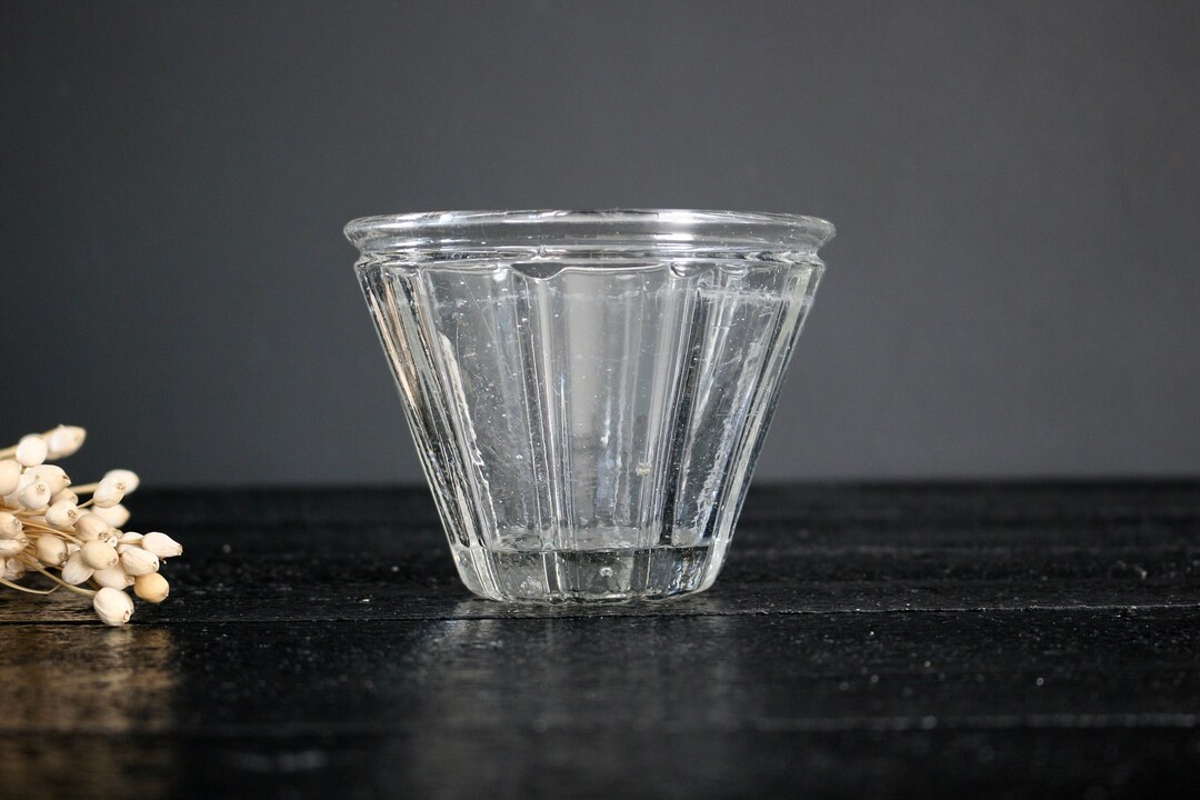 Conical Glass Jam Glass French Vintage, Confiture Preserve Jar Ribbed ...