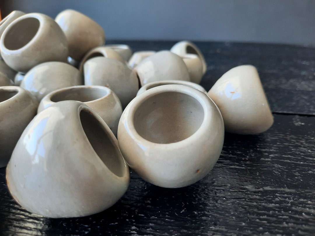 6 Antique French Ceramic Snail Cups, Handmade Individual Snail Dishes ...