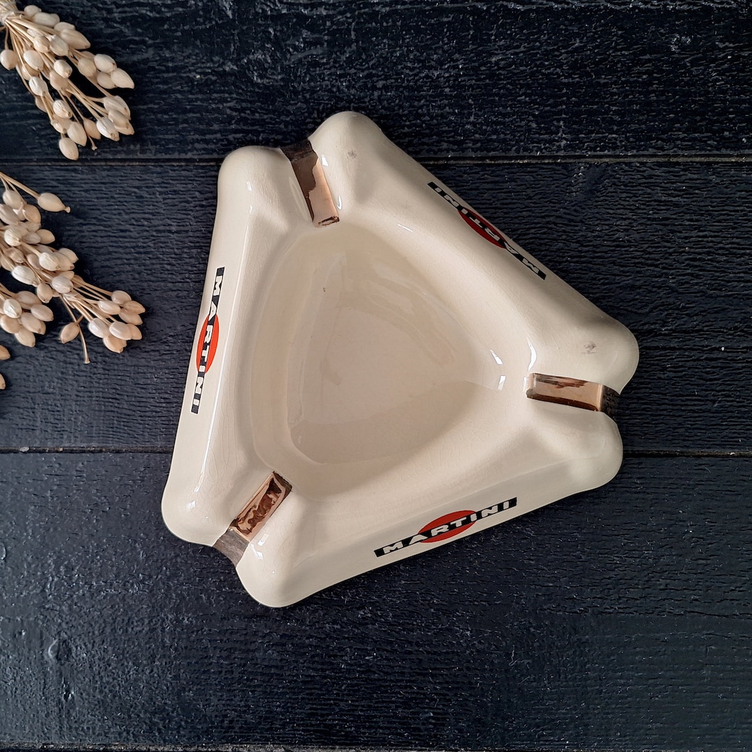 Extra Large MARTINI Ceramic Ashtray, Retro Bar Decor, French Ashtray ...