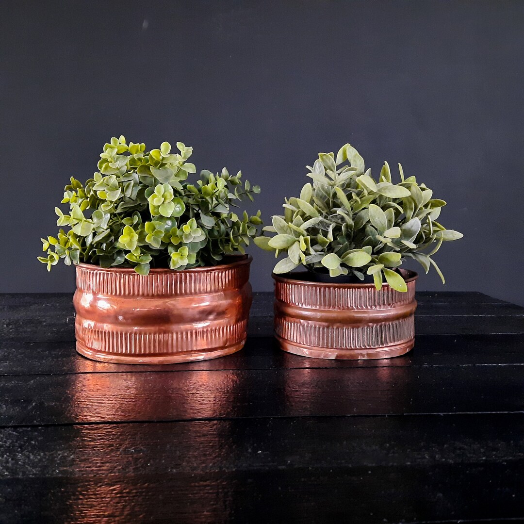 Half-moon Planter Copper Wall Planter Set of 2 Copper Planter - Etsy