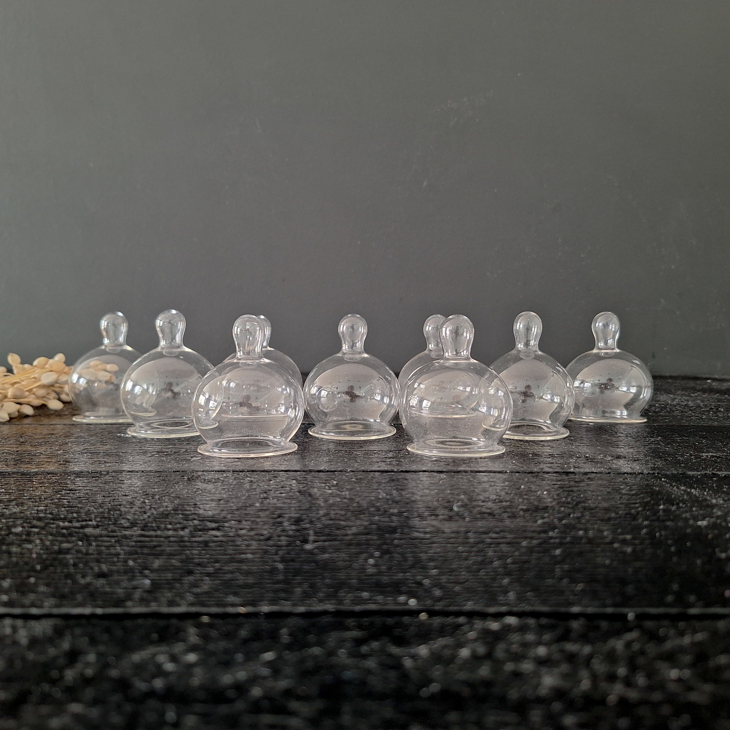 Set of 9 French Victorian Medical Suction Cups Glass 1900s, Handmade ...