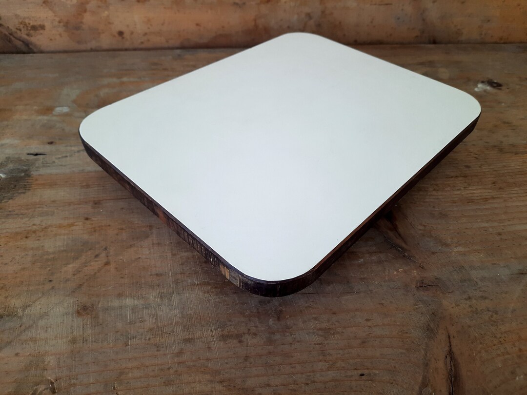 Mid Century Trivet Formica White Rectangular Trivet Vintage Laminate ...