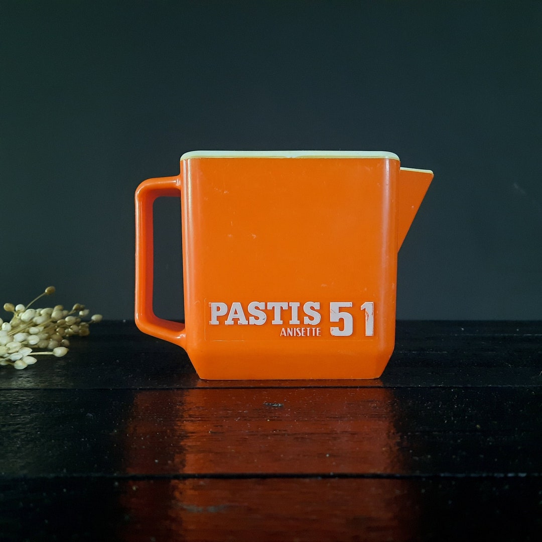 Barware PASTIS 51 Jug, French Advertising Orange Pitcher PASTIS ...