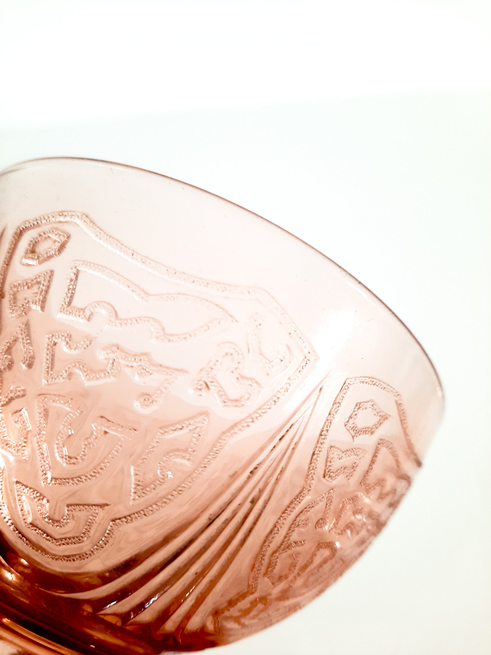 Vintage French Small Pink Glass Bowl Pink Glass Footed Bowl - Etsy