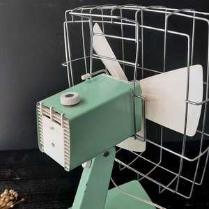 Large French Fan CALOR, 1960s, Fan Blue Turquoise, French Electric Fan ...