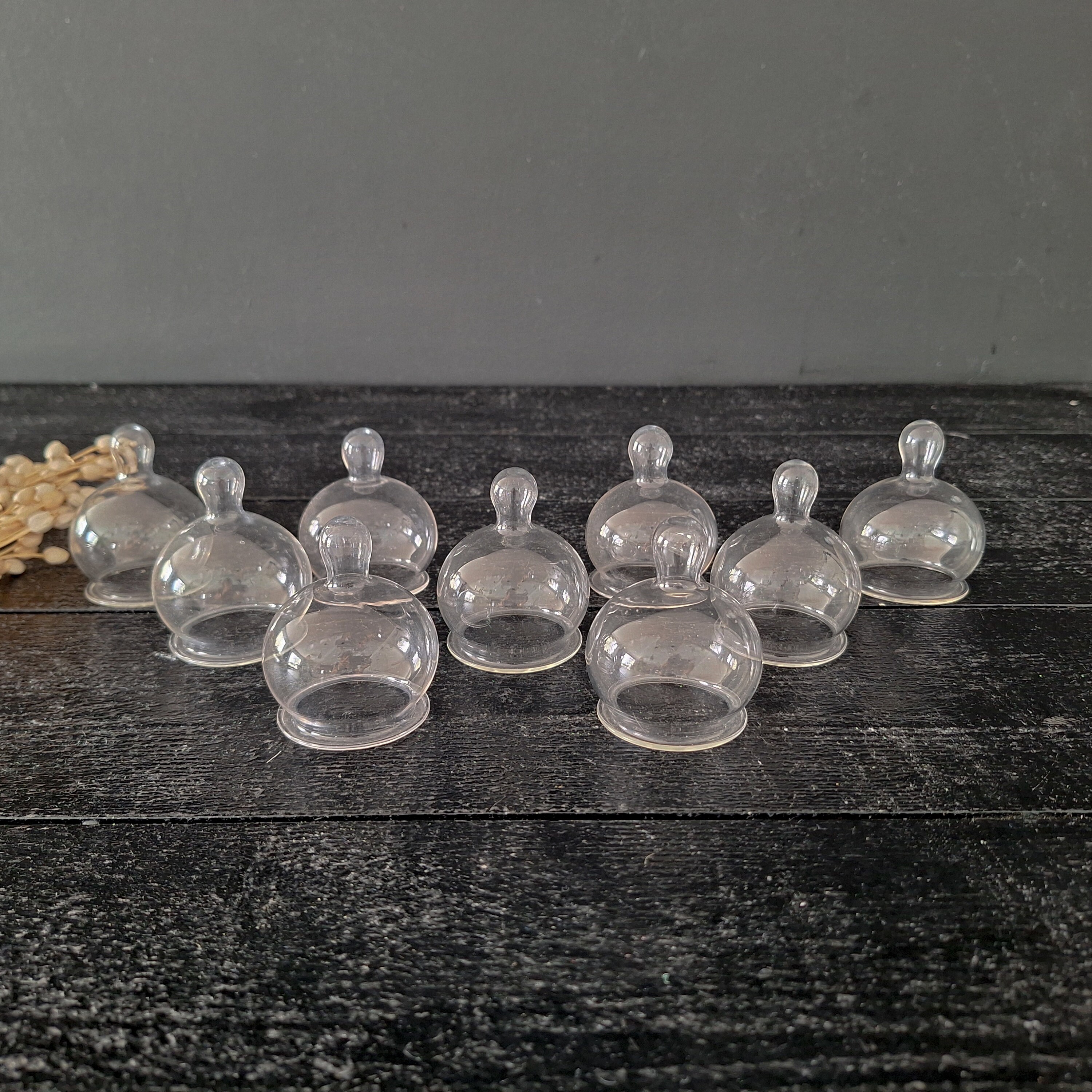 Set of 9 French Victorian Medical Suction Cups Glass 1900s, Handmade ...