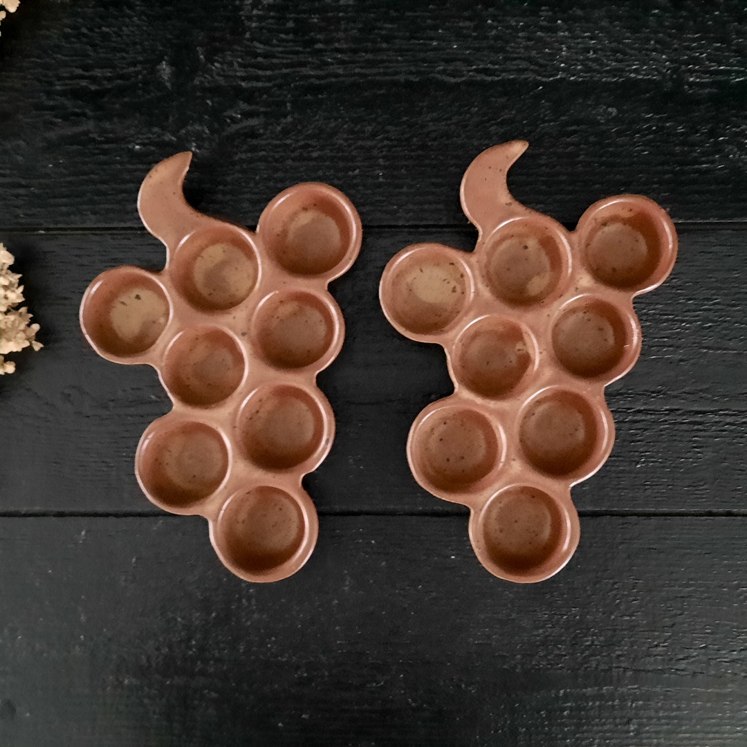 Snail Ceramic Plates, Artisan Rustic Earthenware Escargot Dishes France ...