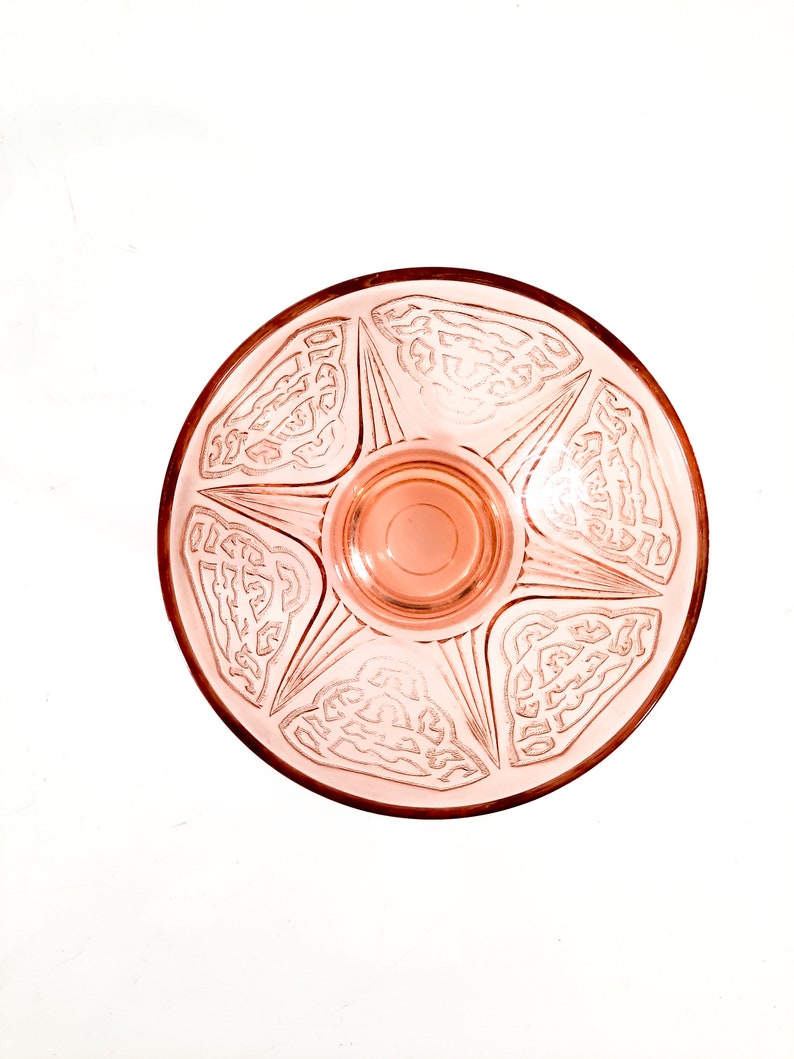Vintage French Small Pink Glass Bowl Pink Glass Footed Bowl - Etsy