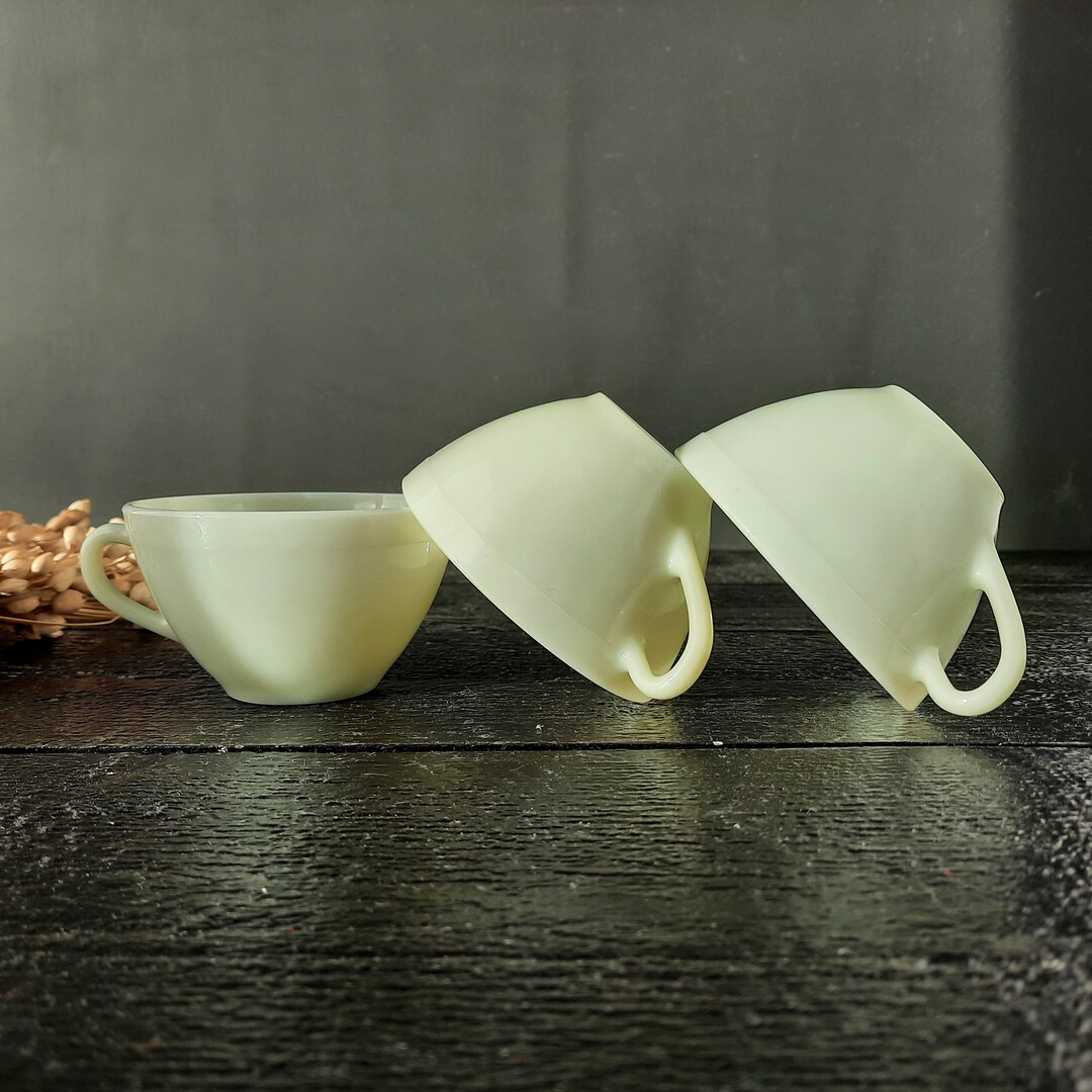DURALEX Light Green Milk Glass Coffee Set, Fire King Jadeite, French ...