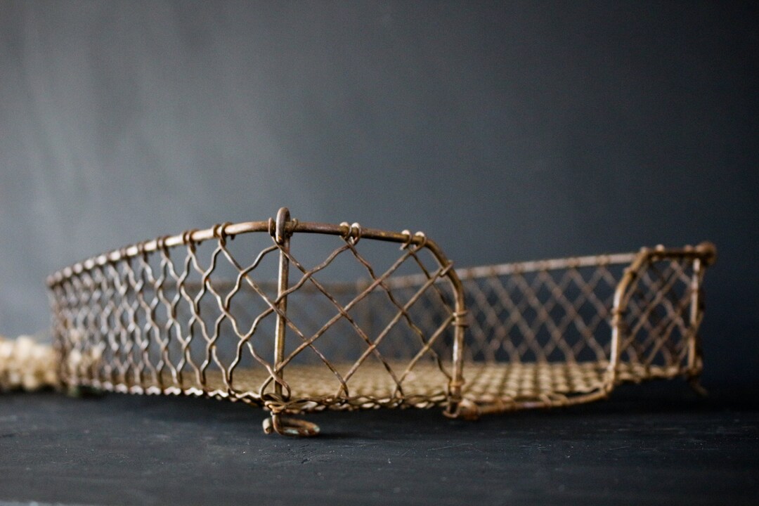 Vintage Mesh Metal in Out Tray, Mid-century Office Desk Organizer ...