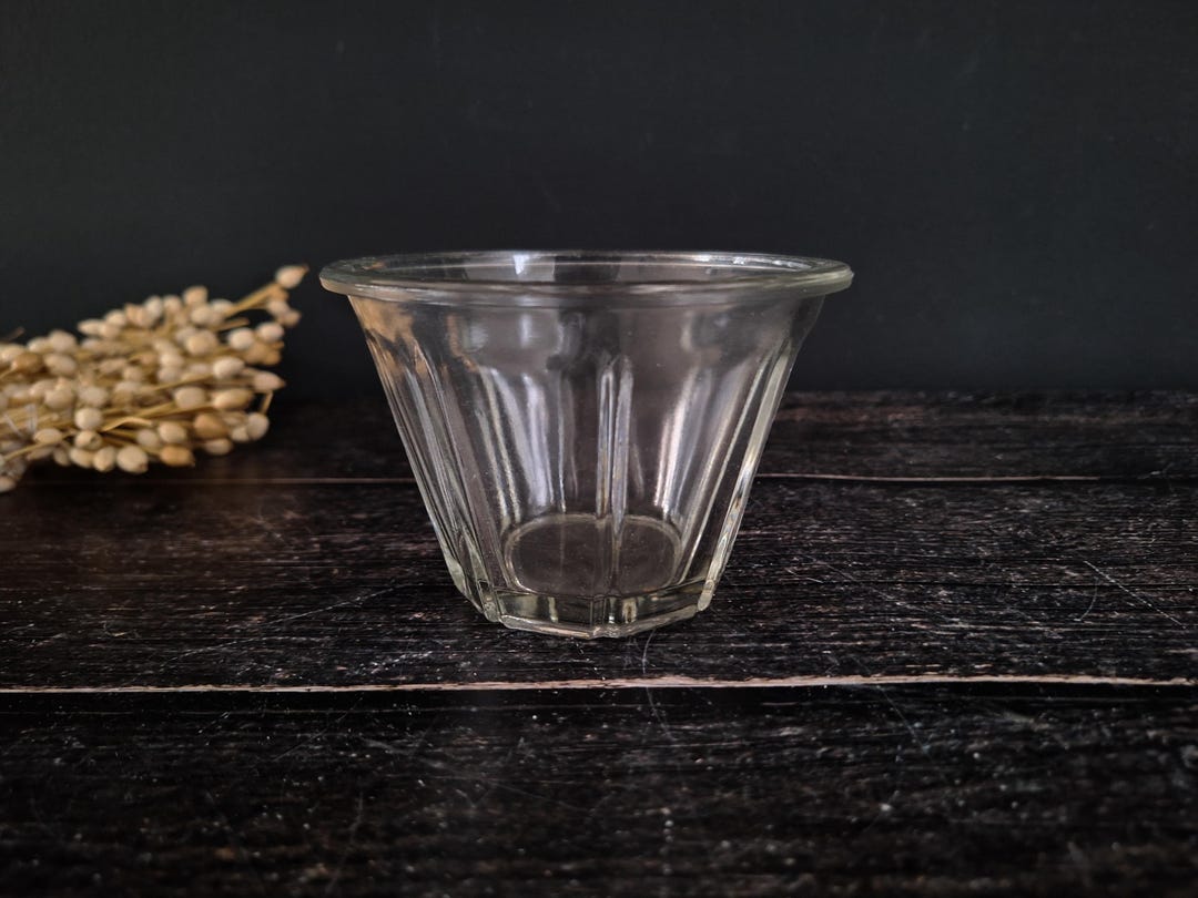 Antique French Jam Jar 1920s Conical Glass Tulip Shape, Vintage Clear ...