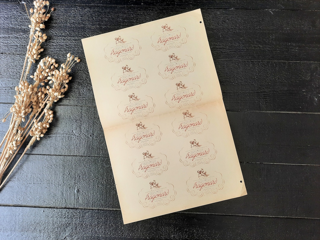 Fragonard Paris Pretty Lithograph Test From a French Printing Workshop ...