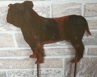 Bulldog Yard Sign | Etsy