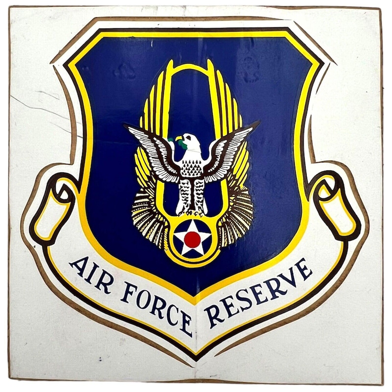 Vintage 1970s US Air Force Reserve Emblem Sticker Militaria Collectible ...