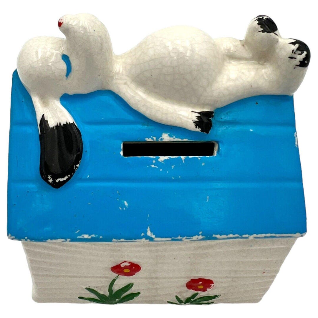 Vintage Made in Japan Ceramic SNOOPY COIN BANK Anthropomorphic Beagle ...