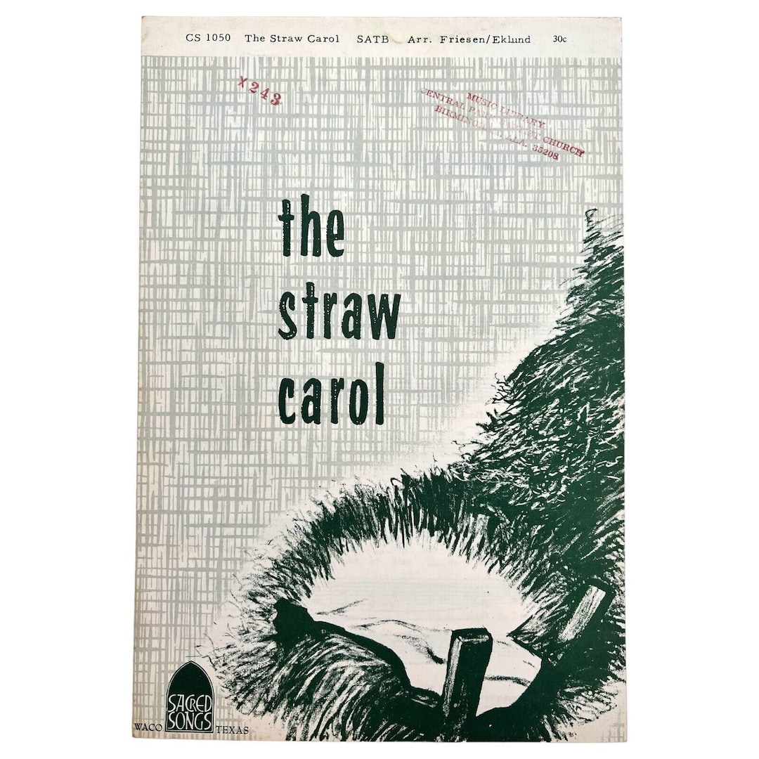 Vtg 1964 Waco Sacred Songs the Straw Carol Sheet Music Gospel Christmas - Etsy
