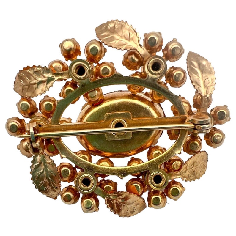 Vintage 1960s Weiss Style Harvest Pin Brooch Fall Leaves Hyacinth ...