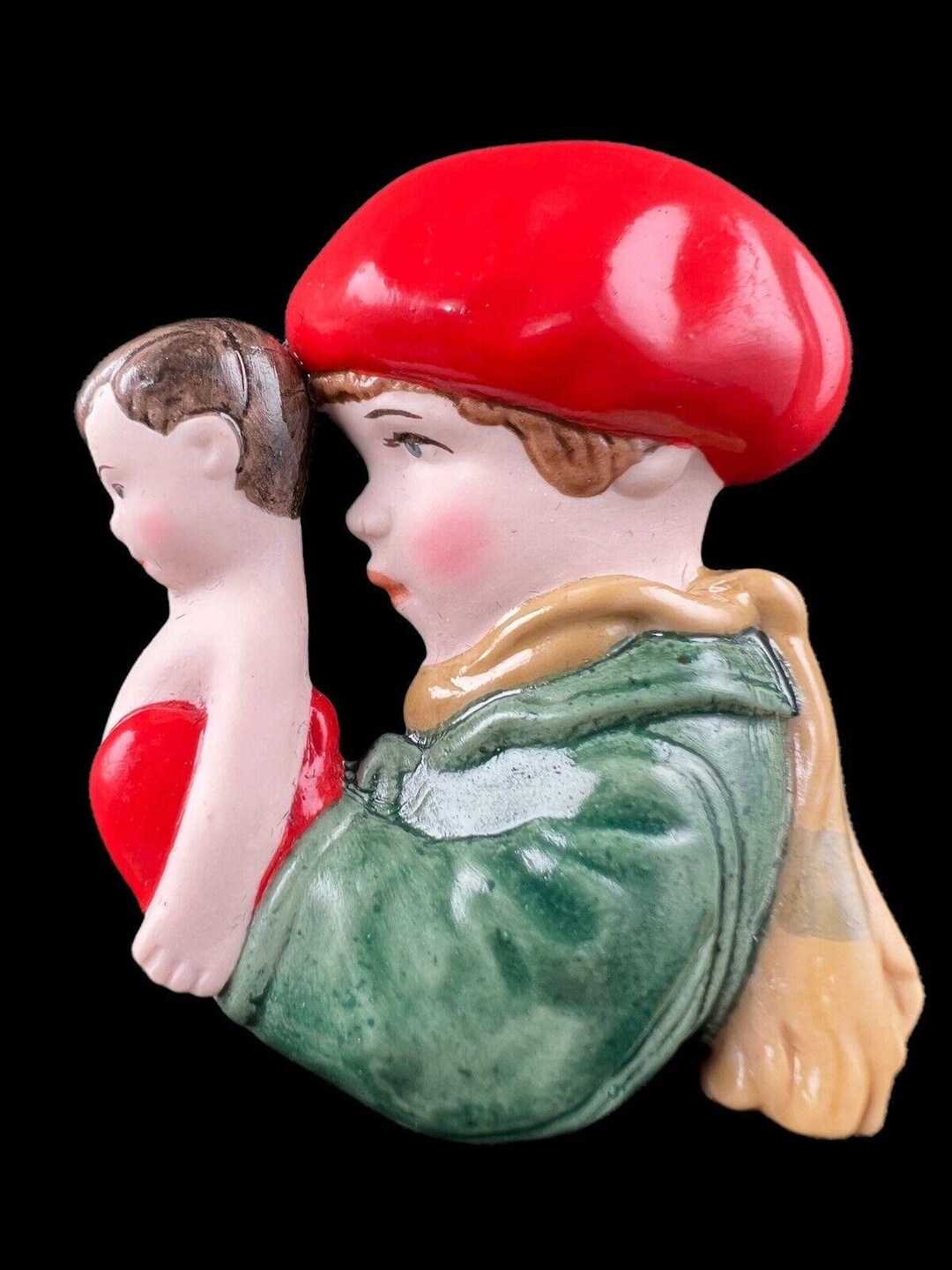 Vtg 1980S Mary Moline W Germany Norman Rockwell Character Pin Brooch ...