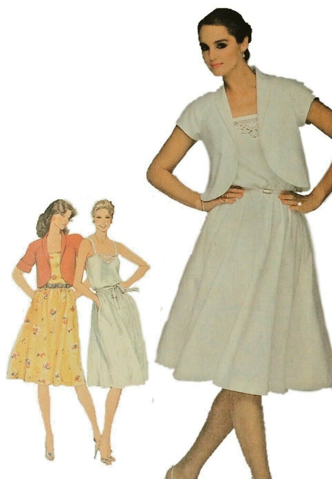 Vintage ©1981 Simplicity Sewing Pattern Misses' Size 12 Sundress Bolero ...
