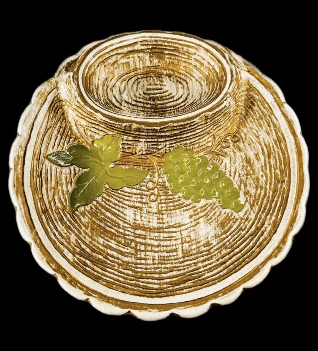 Vintage California Originals USA Pottery Chip & Dip Platter Vineyard ...