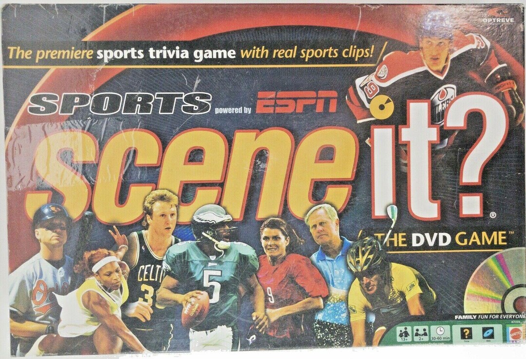 2005 Mattel Espn Sports Scene It Trivia Dvd Game No. H7359 - Etsy