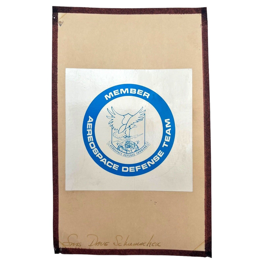 VTG USAF Aerospace Defense Command Team Member Emblem Sticker SMS Schumacher - Etsy