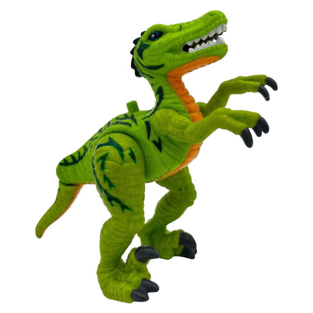 2008 Fisher Price Imaginext GREEN RAPTOR Dinosaur Toy Roar Sound 3158C ...