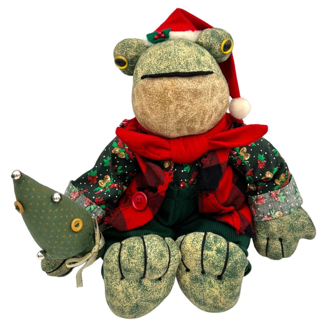 Vintage 1996 Avon Caroling Christmas Frog Croaks JINGLE BELLS Singing ...