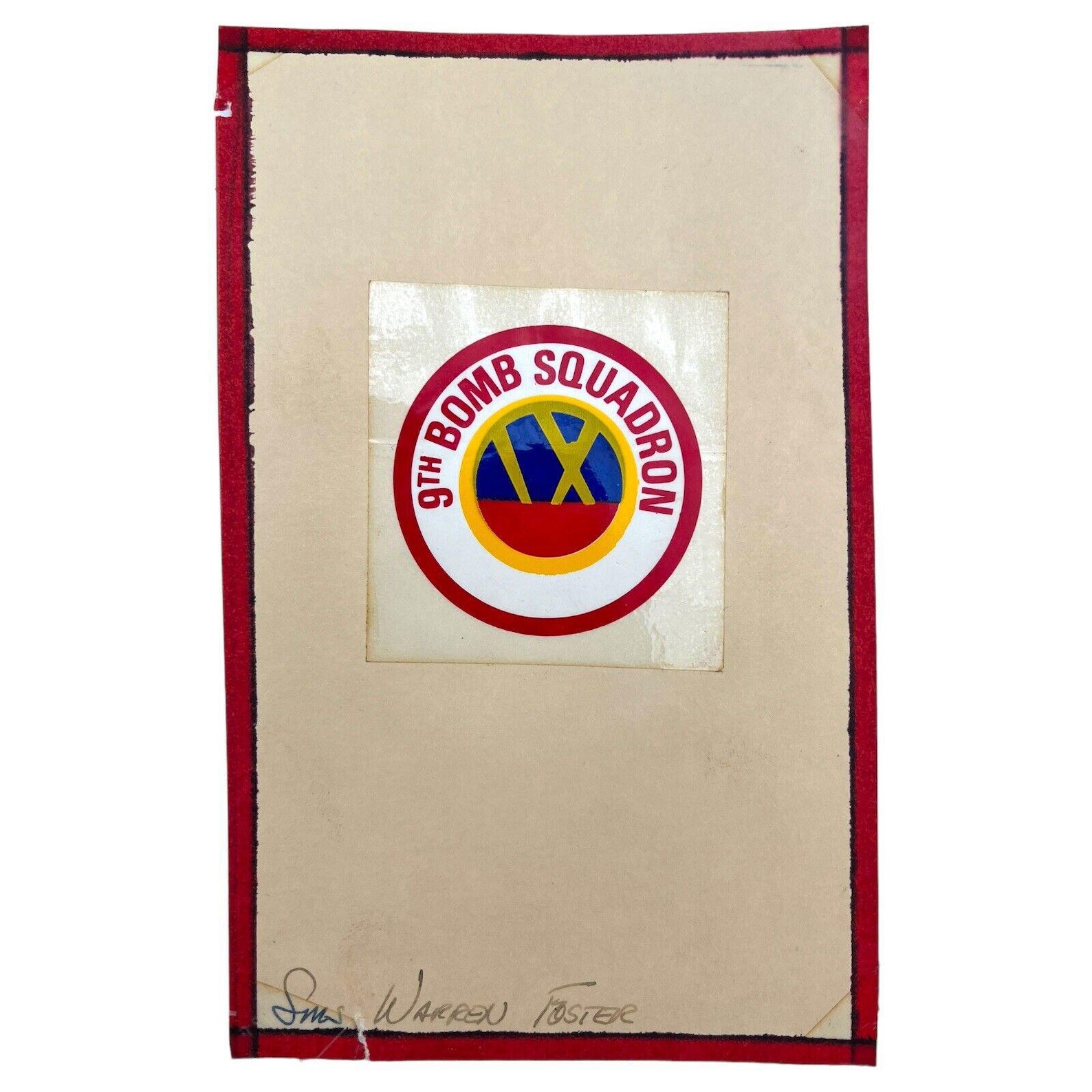 Vtg 1970S Us Air Force 9th Bomb Squadron Emblem Sticker sms Warren ...