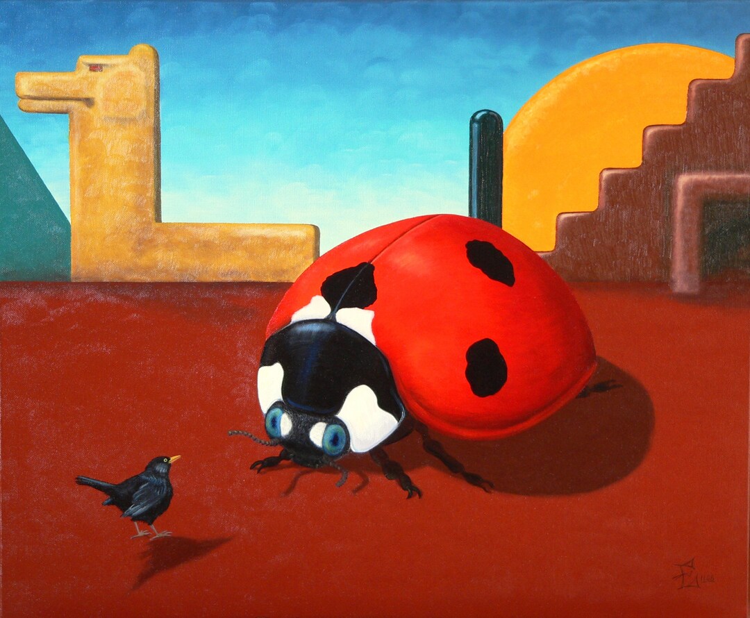 Ladybug, Oil Painting, Julia Eckler - Etsy